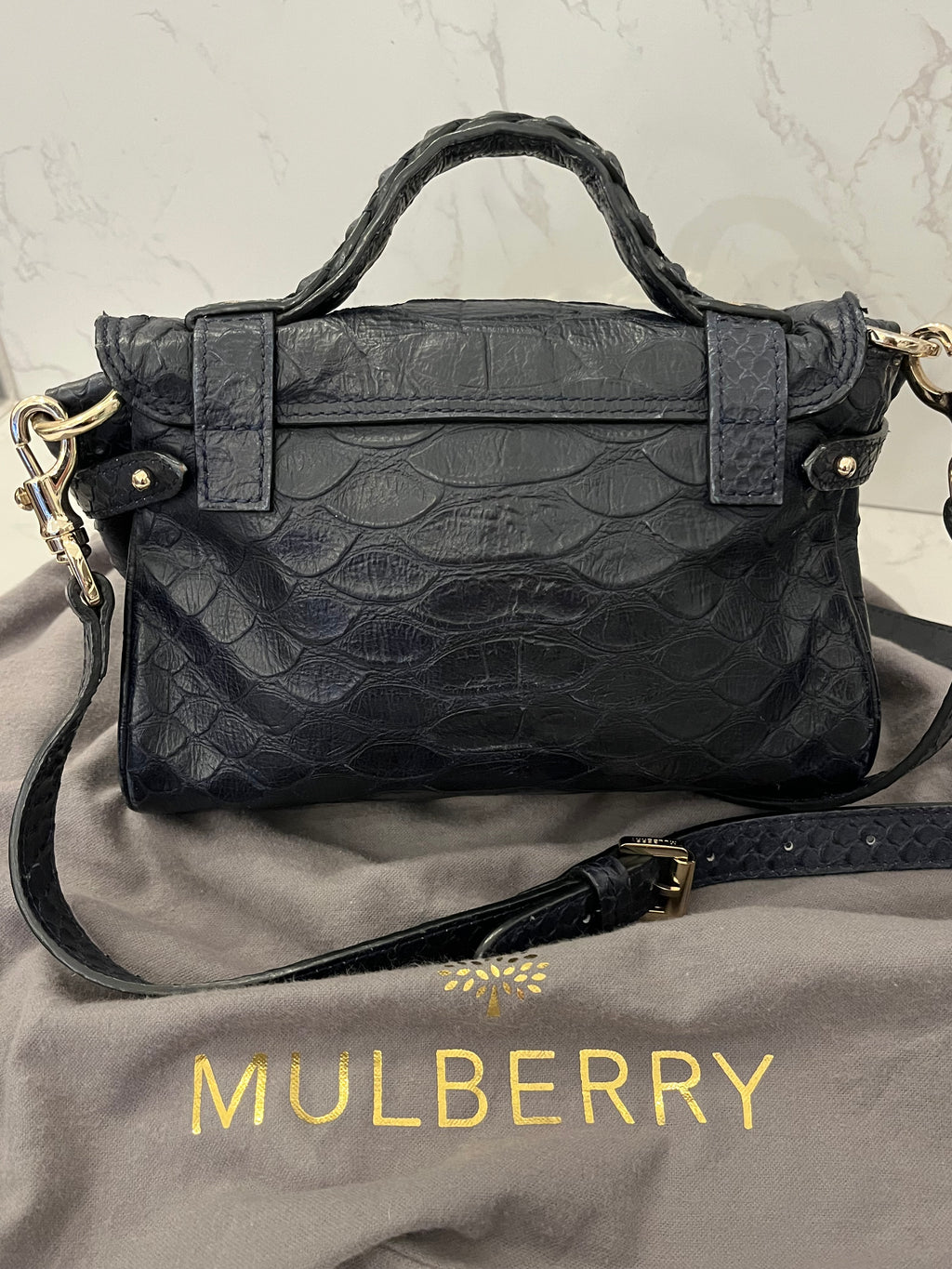 Pre Loved Mulberry Mini Alexa in Nightshade – Twice Loved - Pre Loved ...